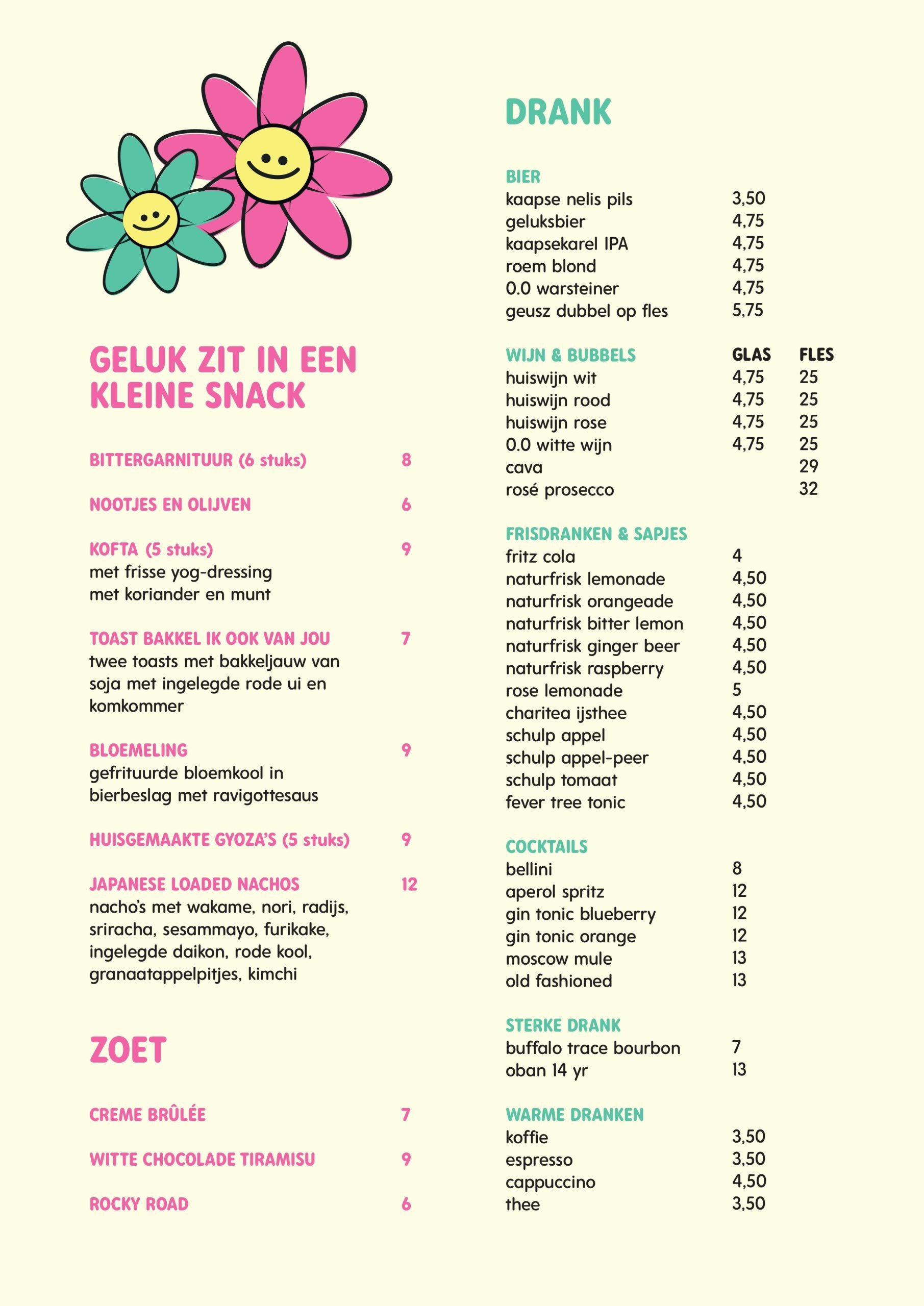 Menu | Ministerie van Geluk