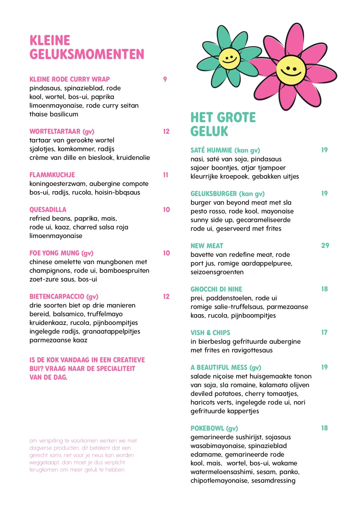 Menu | Ministerie van Geluk